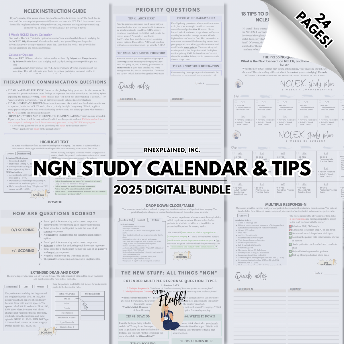 2025 NGN (NCLEX) Study Calendar + Tips - Digital – RNExplained